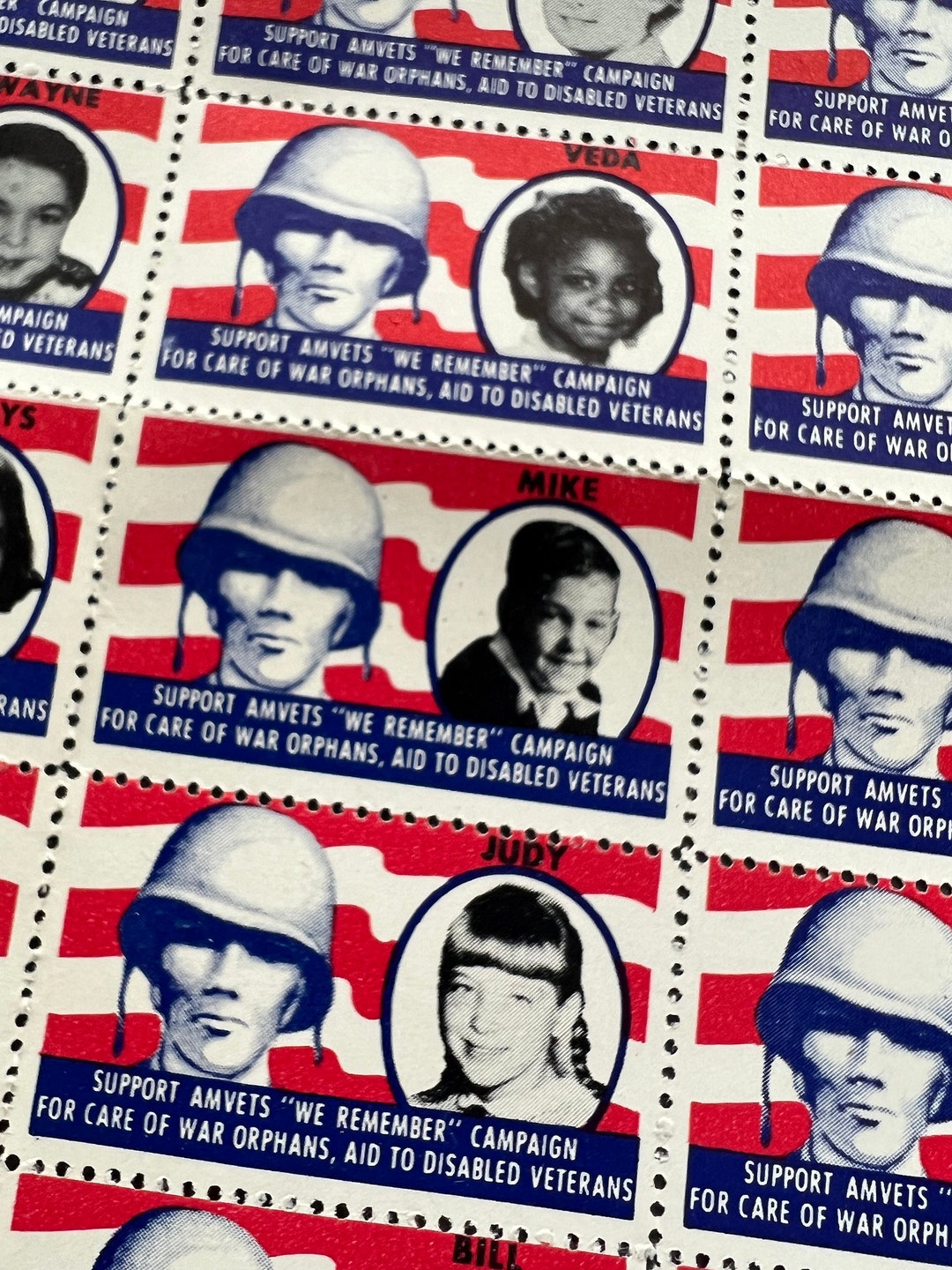 VINTAGE EPHEMERA World War II Orphan Seal Stamps | Disabled Vets ...