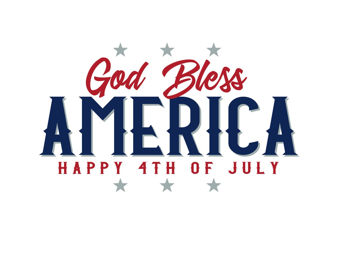 SVG CLIPART God Bless America |happy Fourth of July | Cutting Machine ...