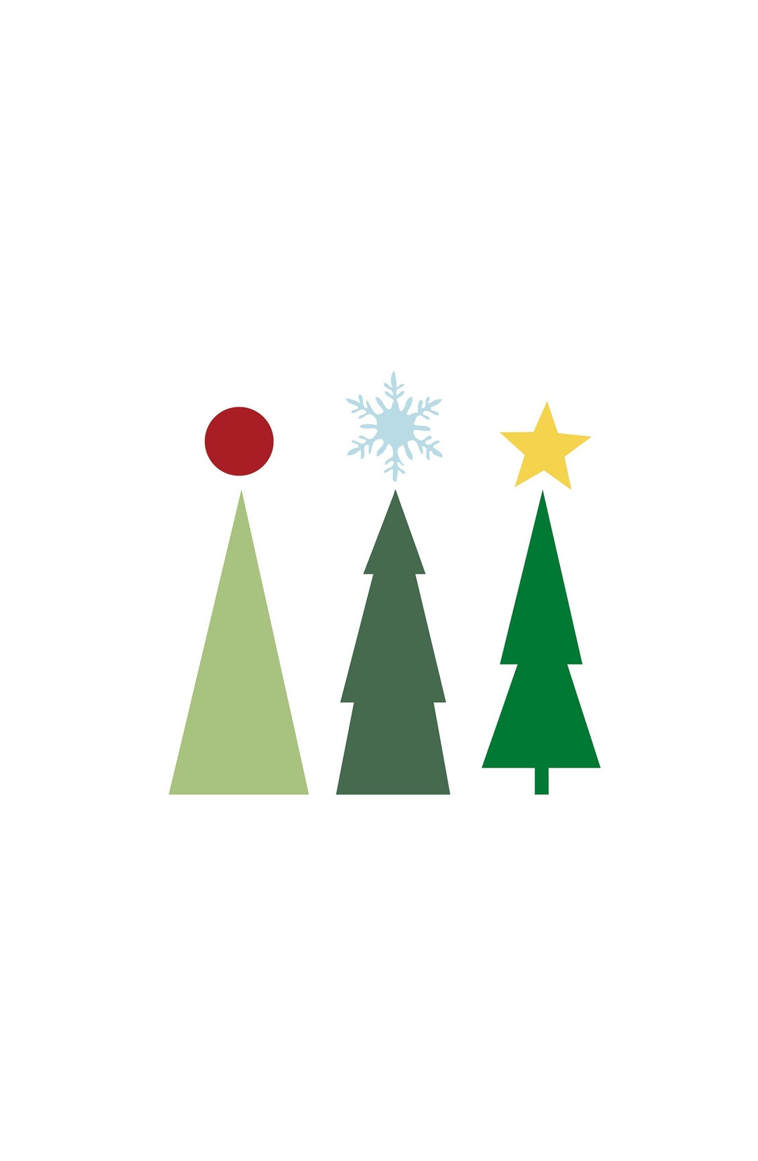 SVG CLIPART Christmas Trees Design | Parts to Make Trees | Christmas ...
