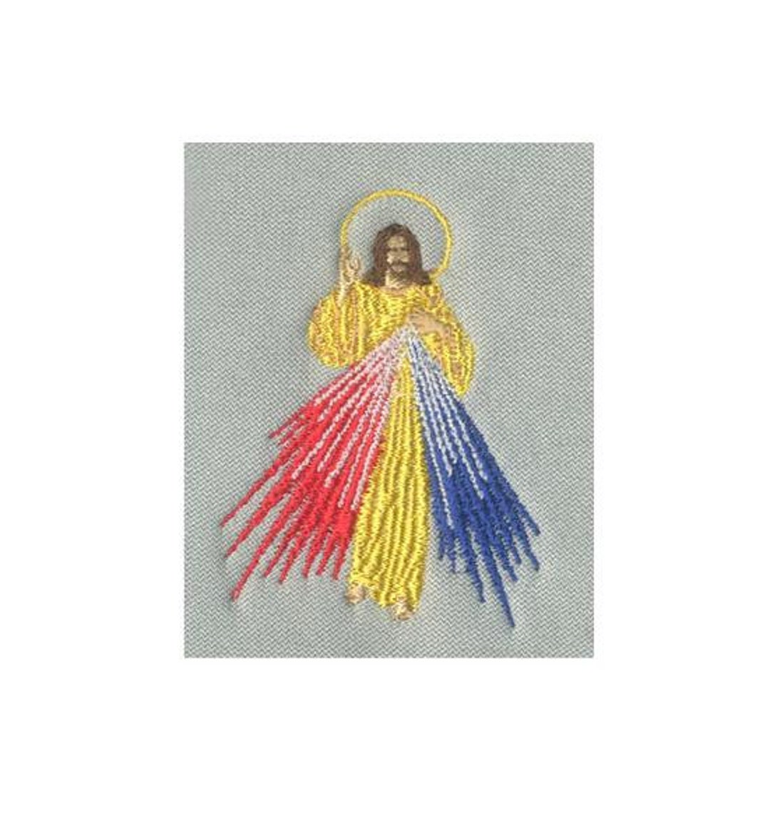 EMBROIDERY 2.31"t Divine Mercy Jesus | Jesus Christ | Catholic ...