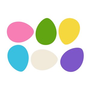 SVG CLIPART Easter Eggs Shapes | Happy Easter | Cutting Machine Art ...