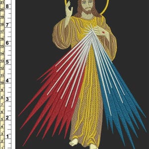 EMBROIDERY 9.4"t Divine Mercy Jesus | Jesus Christ | Catholic Religious ...