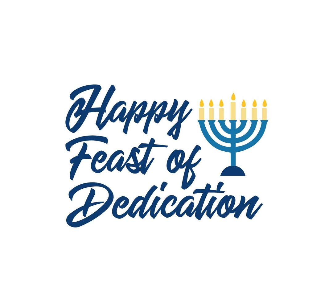 SVG CLIPART Happy Feast of Dedication | Happy Hanukkah | Menorah ...
