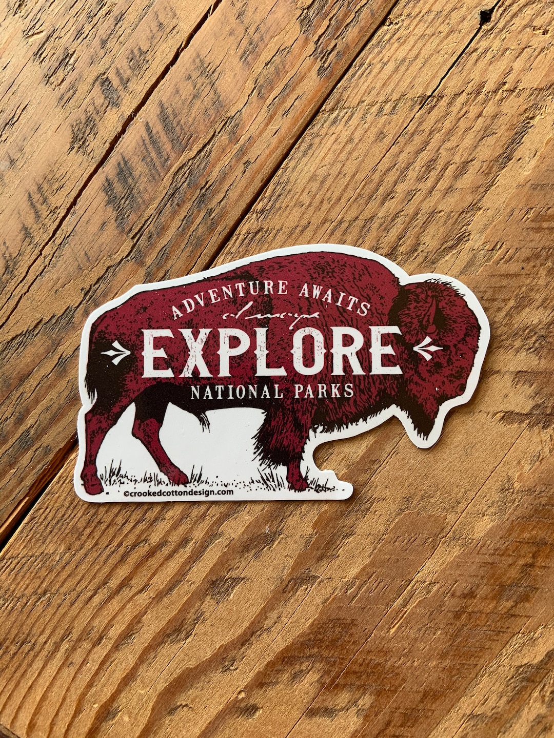 STICKER Bison Buffalo Explore National Park | Adventure Awaits ...