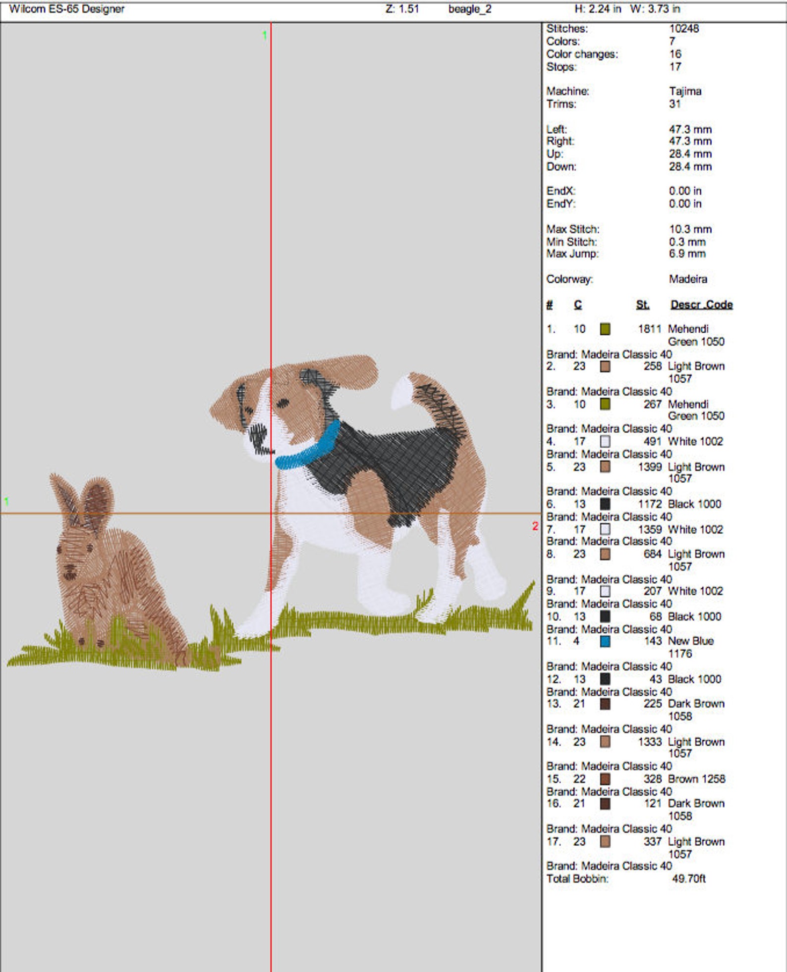 EMBROIDERY Hunting Beagle and Rabbit | Instant Digital Download - Etsy