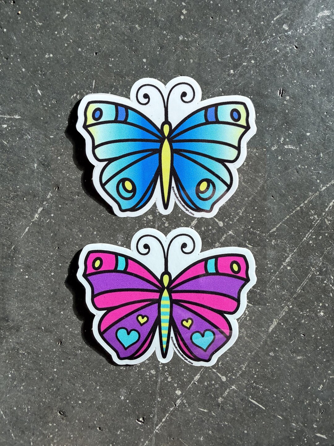 STICKER 1 Cute Butterfly | Blue Butterfly Pink Butterfly | Waterproof ...