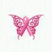 EMBROIDERY Pink Breast Cancer Awareness Ribbon Butterfly | Instant ...