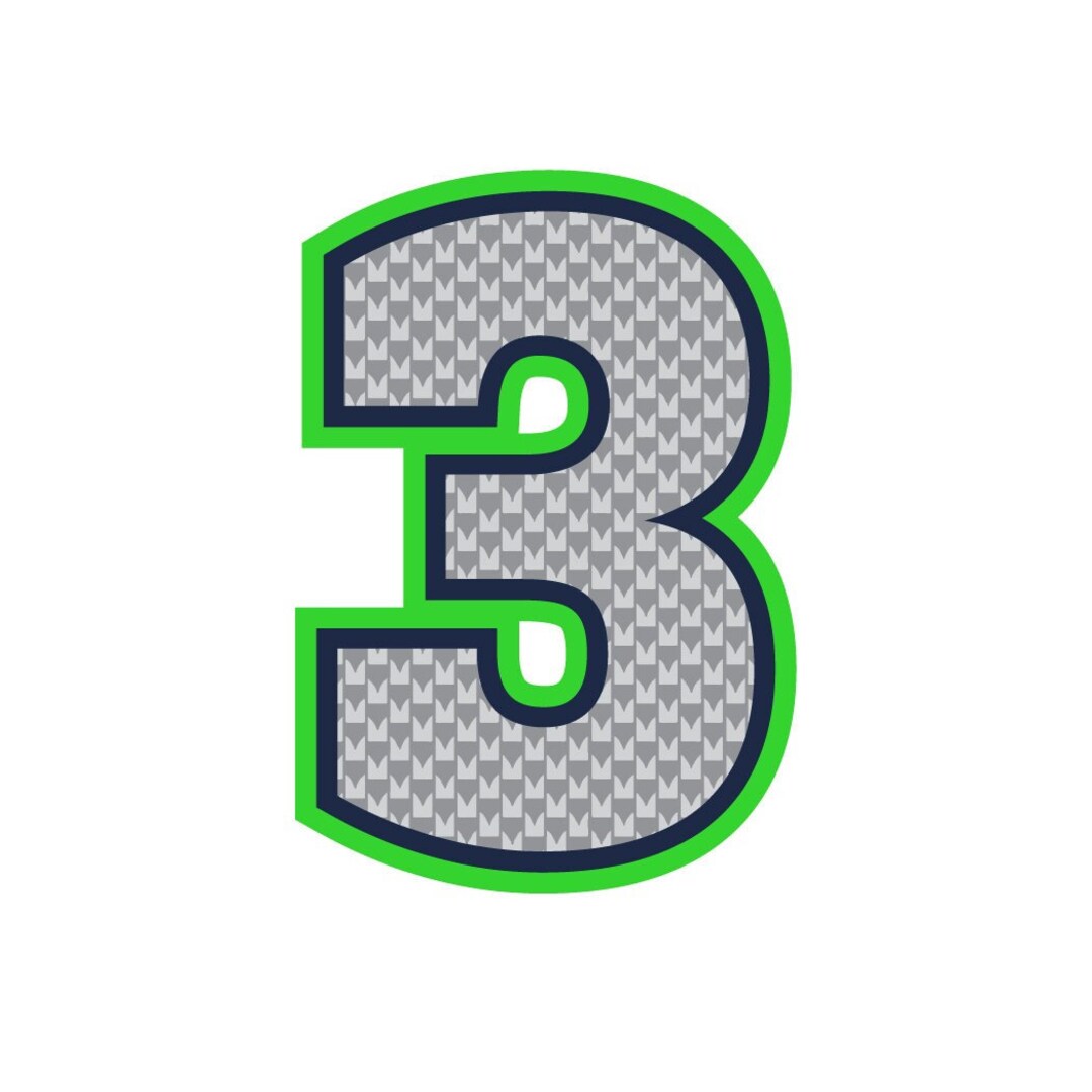 SVG CLIPART 12th Fan Number 3 | Seattle | Cutting Machine Art | Instant ...