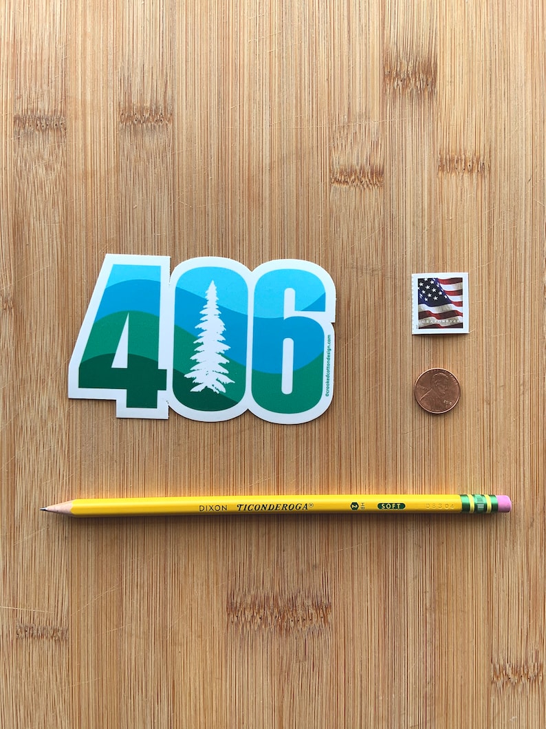STICKER 406 Montana Ombre | Big Sky | Montana State 406 | Waterproof ...