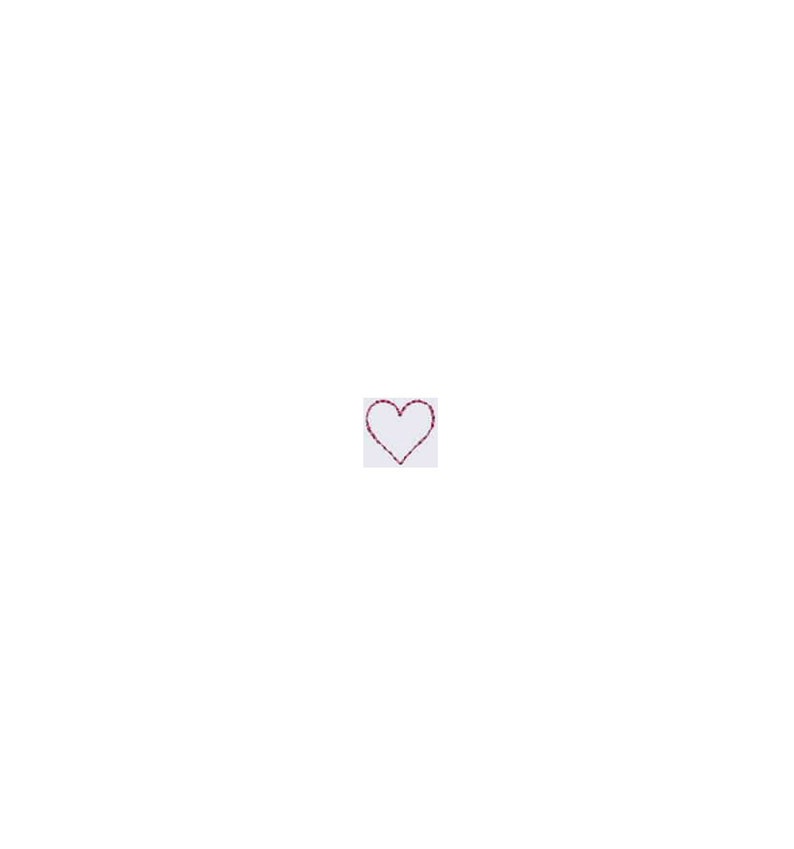 EMBROIDERY 1/2" Mini Heart Sketchy Outline 7 | 0.5" Tiny Heart Run ...