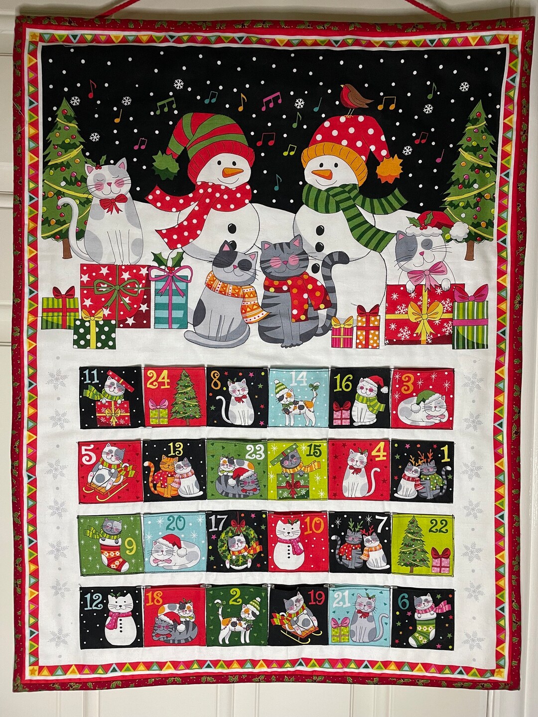 Cat Themed Fabric Advent Calendar Christmas Items - Etsy