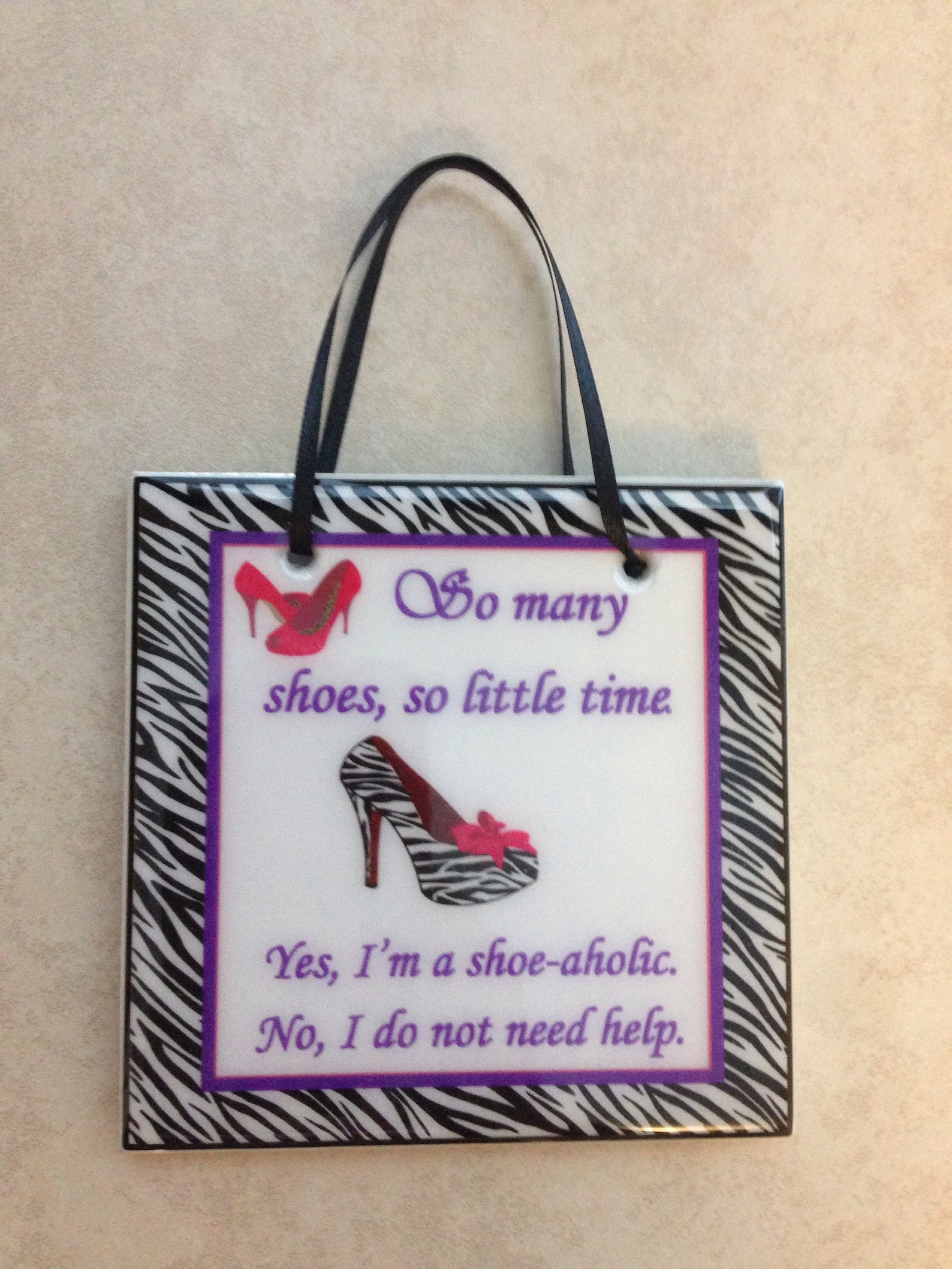 Cute Shoe Quotes | Custom Personalized Sign Shoe-aholic - Etsy