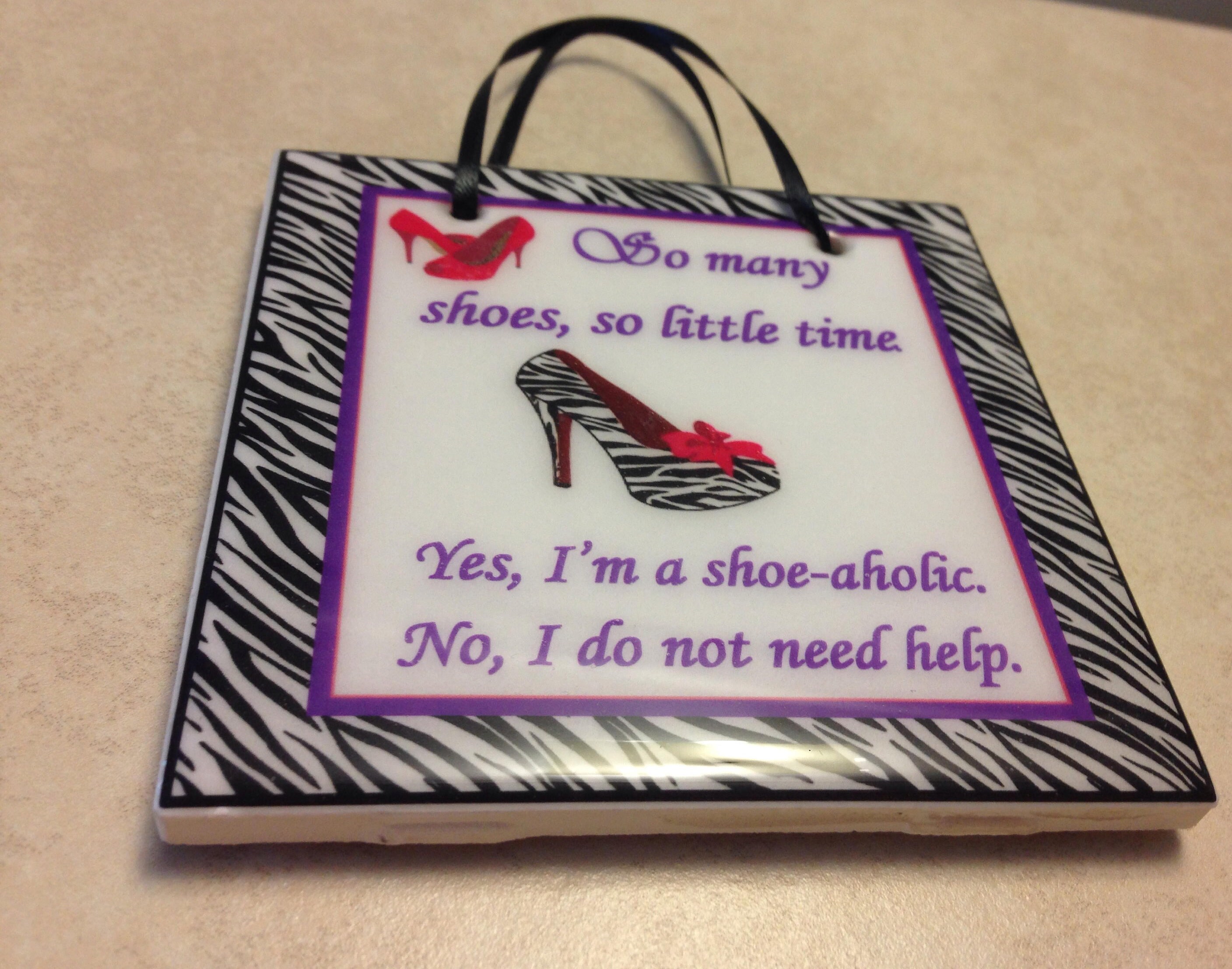 Cute Shoe Quotes | Custom Personalized Sign Shoe-aholic - Etsy