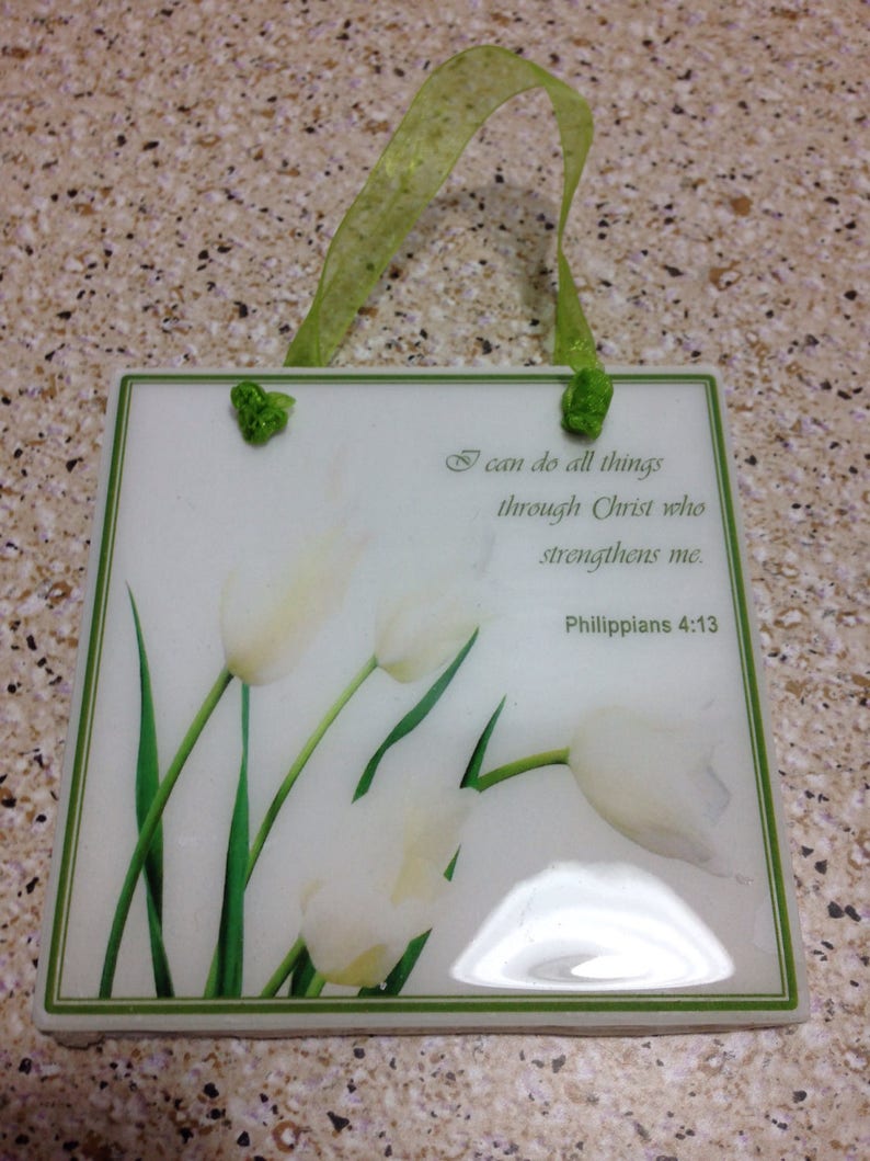 Inspirational Scripture Verse Gift Mark and Philippians 4:13 | Etsy