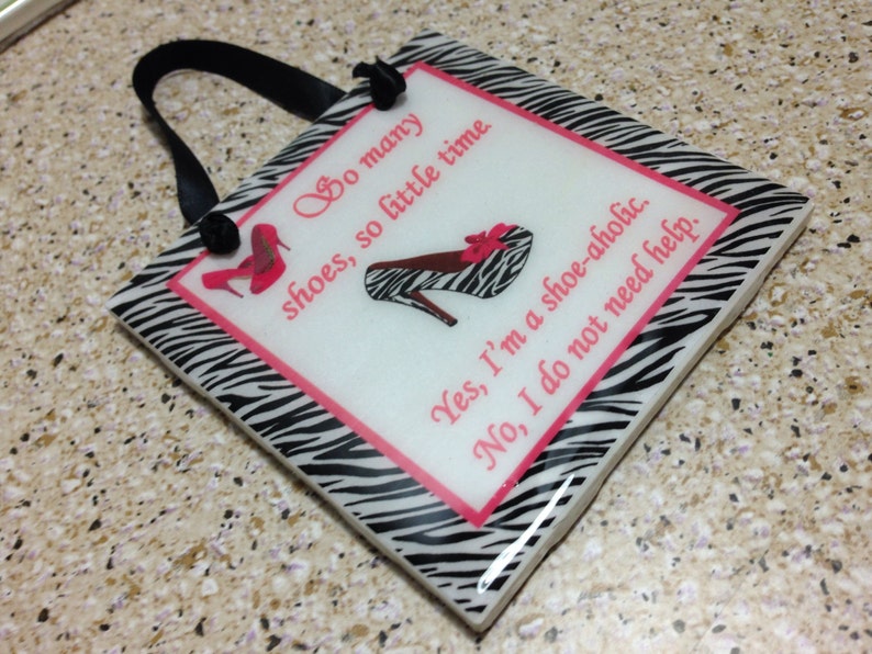 Cute Shoe Quotes | Custom Personalized Sign Shoe-aholic - Etsy