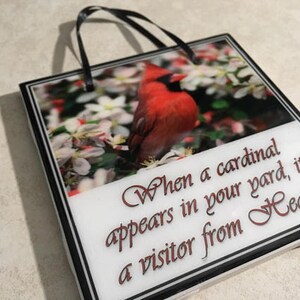Cardinal Heaven Quote Sign Memory Plaque Personalized Custom - Etsy