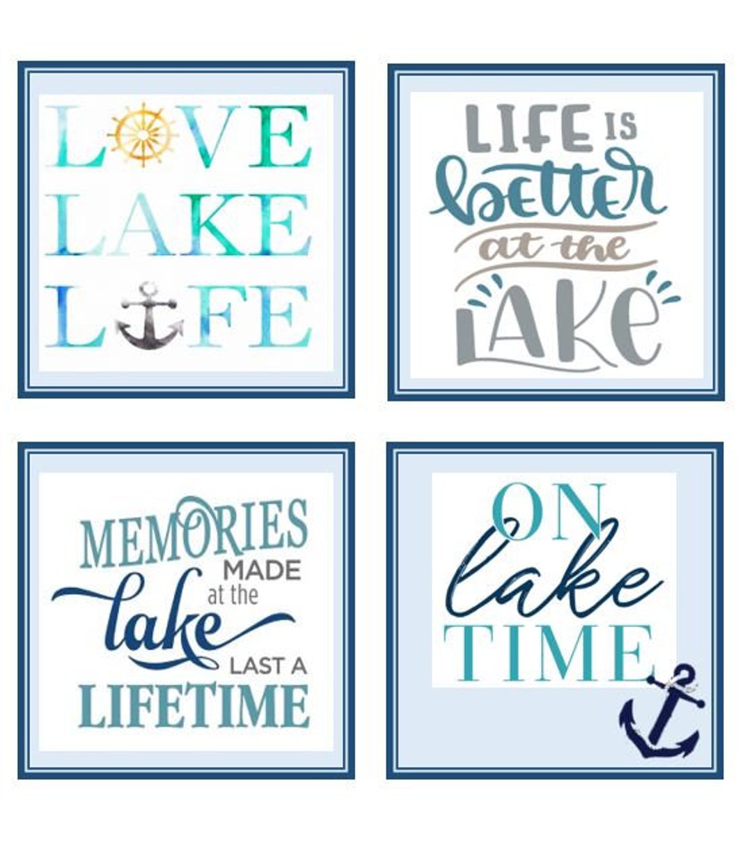 Lake House Coasters / Lake House Gift / on Lake Time / Life is Better ...