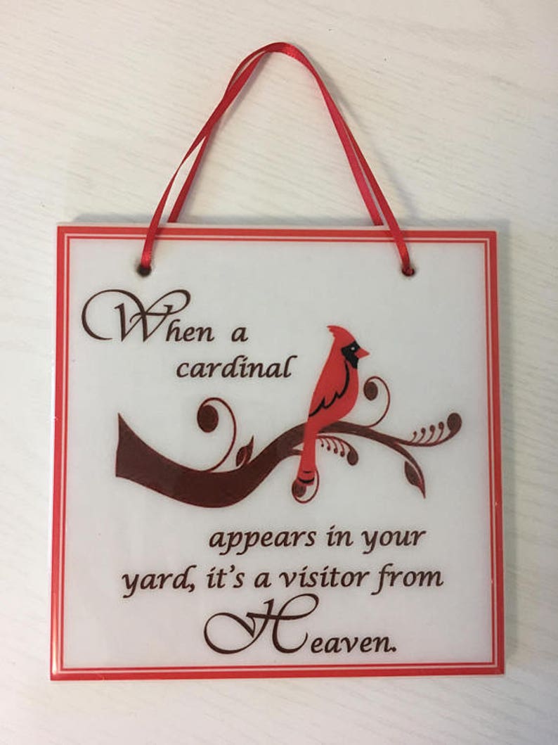 Cardinal Quote / Sympathy Gift / Custom Memory Gift / When a - Etsy