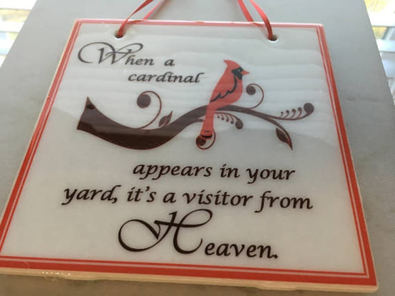Cardinal Quote / Sympathy Gift / Custom Memory Gift / When a - Etsy