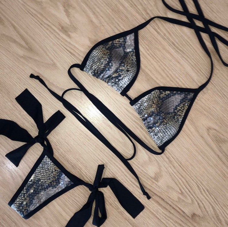 Queen Cobra G-string Bikini Set - Etsy