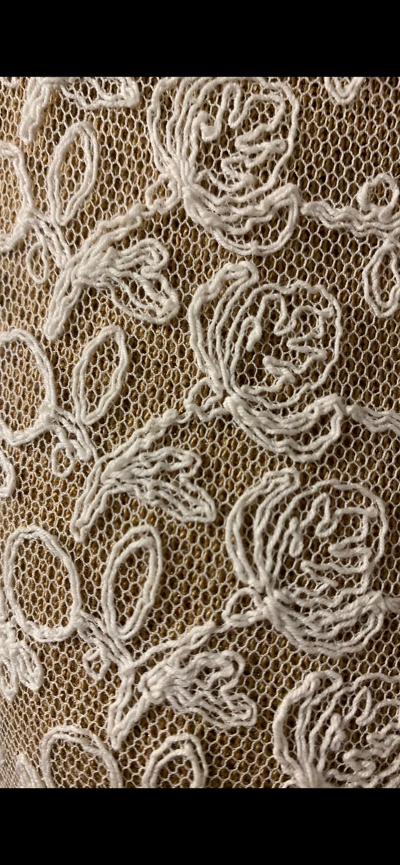1930’s Authentic Art Deco White Lace Vintage Couture … - Gem