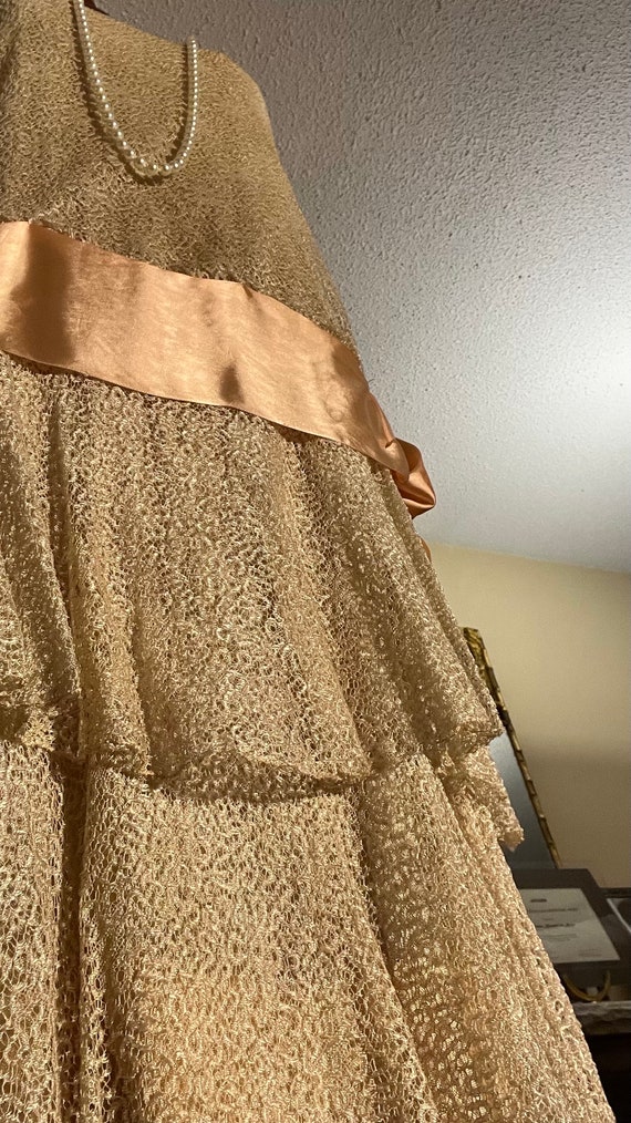 1920s Authentic White Lace Cocktail Wedding Dress fro… - Gem