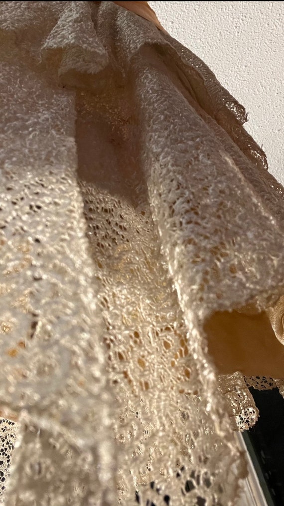 1920s Authentic White Lace Cocktail Wedding Dress fro… - Gem