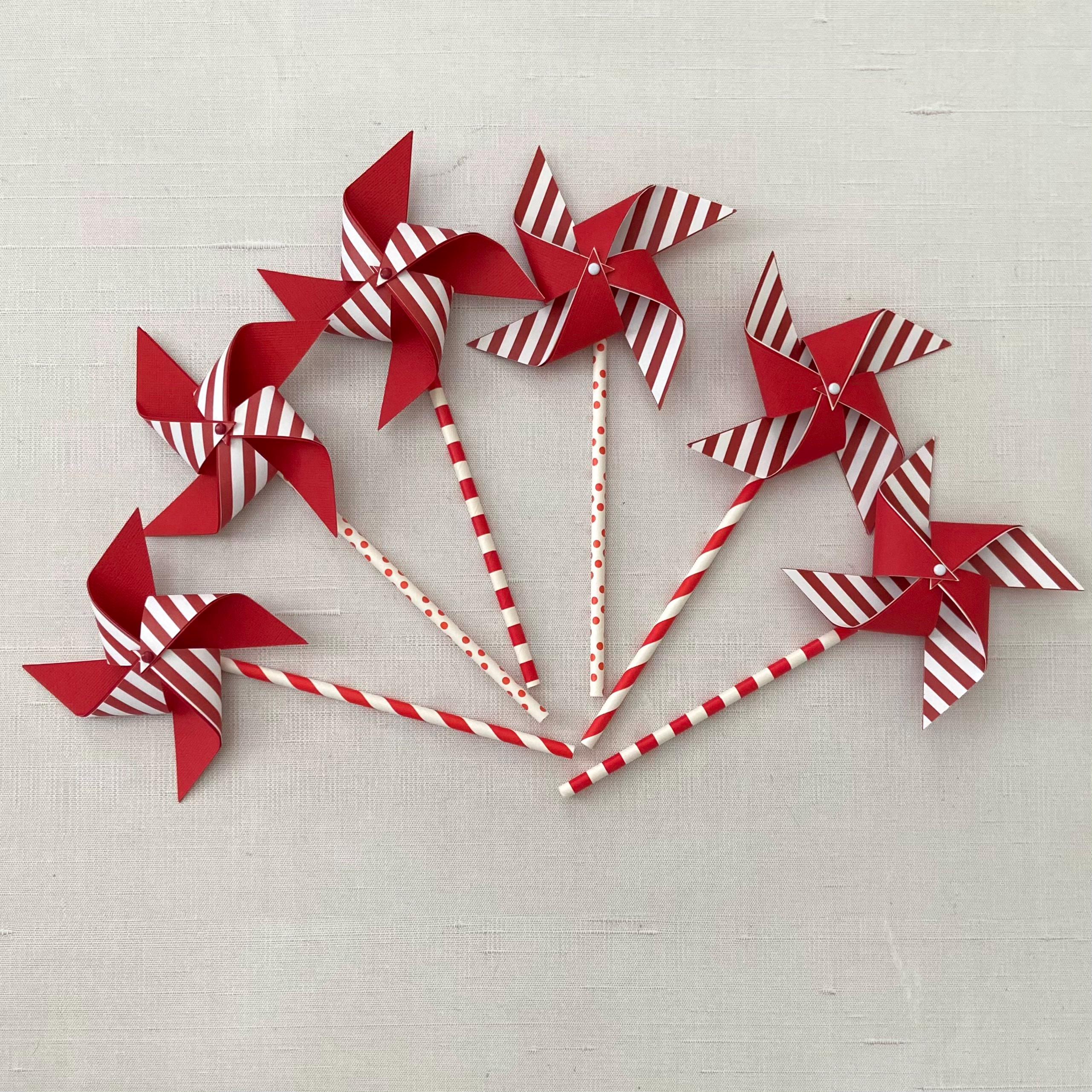 Spinning Pinwheels Blue Stripes or Red Stripes - Etsy