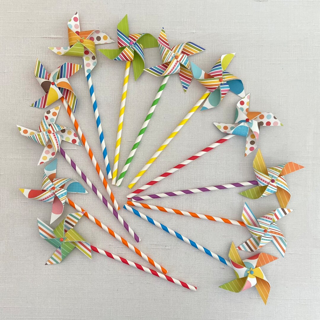 Colorful Mini Pinwheels in Assorted Patterns | Mini Pinwheels for Party ...