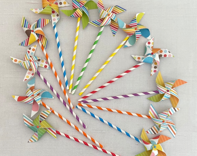 Colorful Mini Pinwheels in Assorted Patterns | Mini Pinwheels for Party ...
