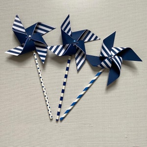 Spinning Pinwheels Blue Stripes or Red Stripes - Etsy