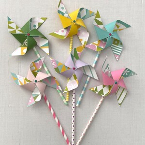 Small World Paper Pinwheels for Birthday Parties | Geometric Patterns ...