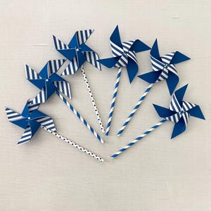 Spinning Pinwheels Blue Stripes or Red Stripes - Etsy