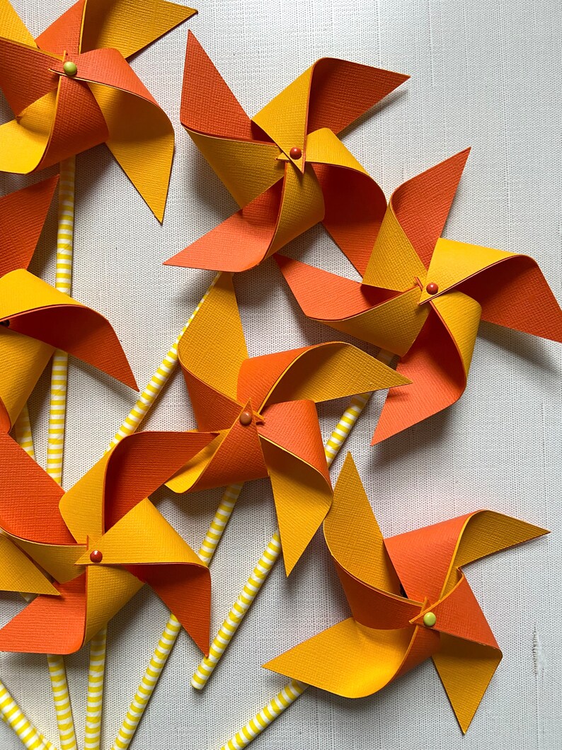 Orange and Yellow Spinning Pinwheels You Are My Sunshine First Year ...