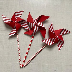 Spinning Pinwheels Blue Stripes or Red Stripes - Etsy