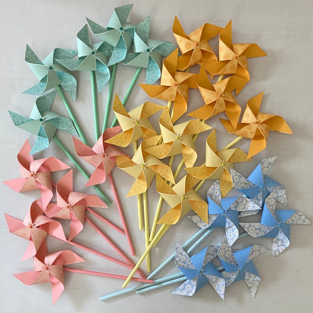 Pastel Monochromatic Floral Pinwheels 2 Dozen Assortment - Etsy