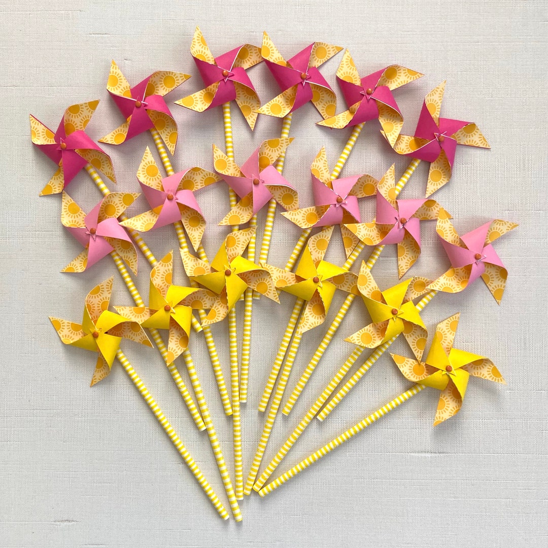 Little Miss Sunshine Mini Spinning Pinwheels for Cupcakes or Favors - Etsy
