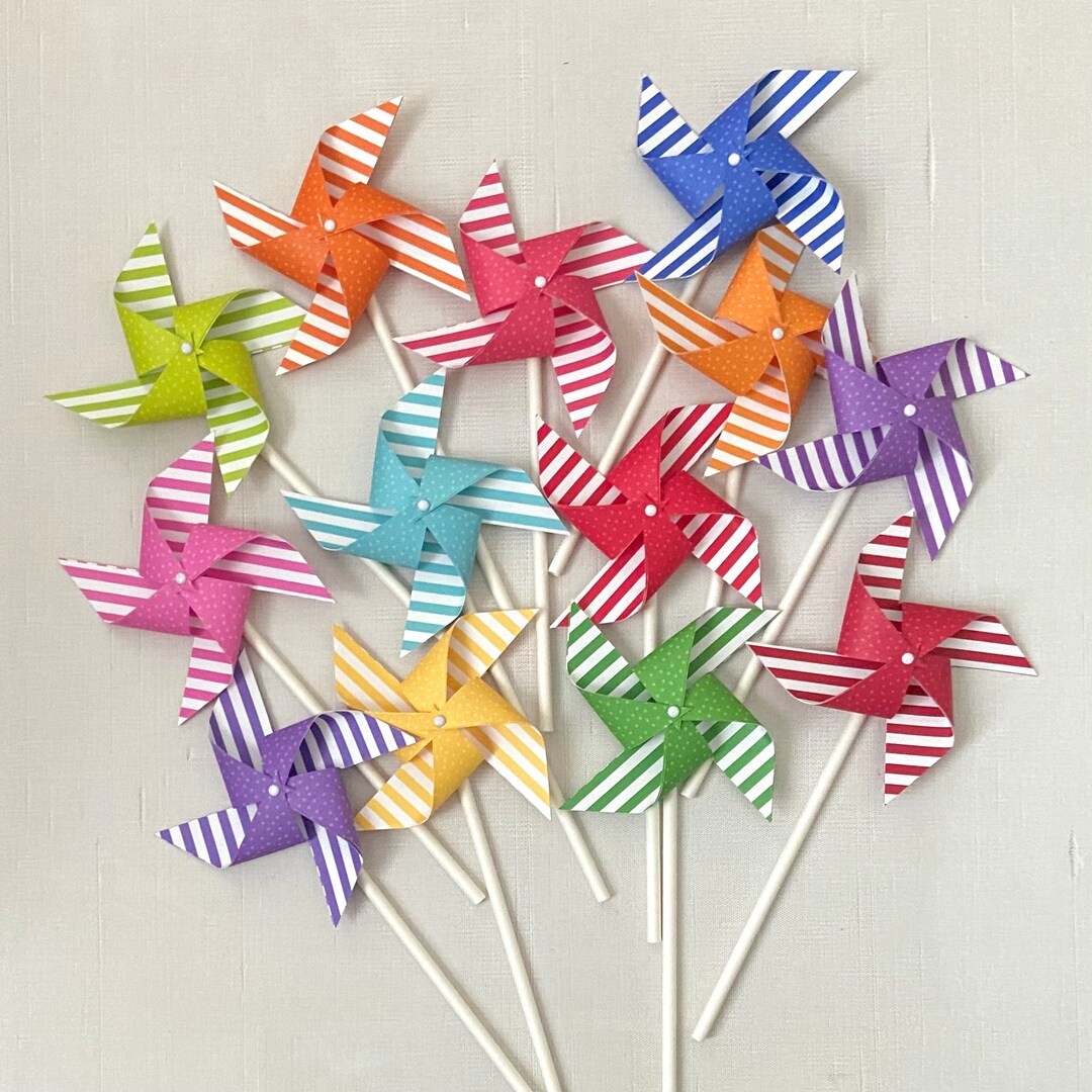 Candy Stripes and Sprinkles Pinwheels in All Colors | Rainbow Colors ...