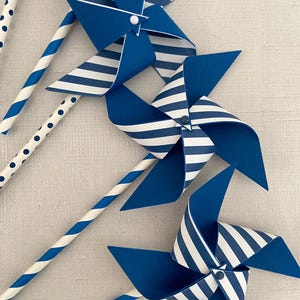 Spinning Pinwheels Blue Stripes or Red Stripes - Etsy