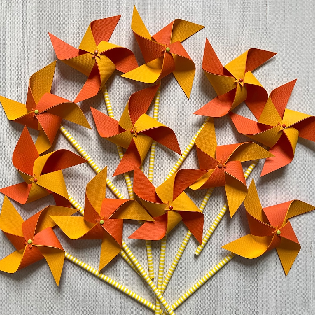 Orange and Yellow Spinning Pinwheels You Are My Sunshine First Year ...