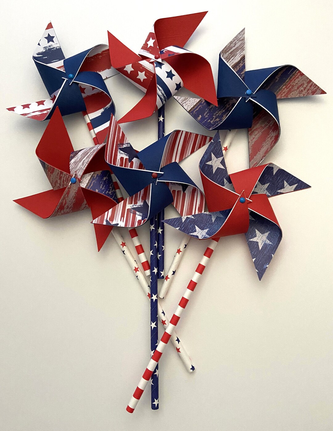 USA Patriotic Spinning Pinwheels for 4th of July or Veterans Day or ...