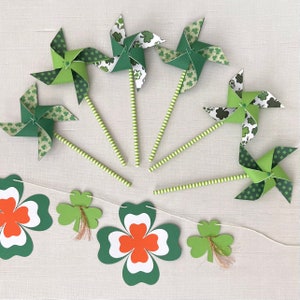 St Patrick's Day Spinning Pinwheels | Shamrocks Pinwheels | Green ...