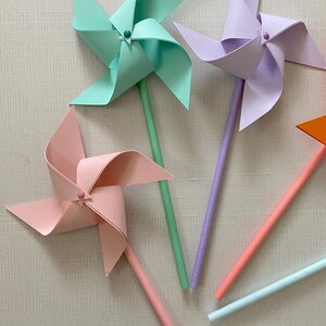 Solid Pastels Double Layer Spinning Pinwheels - Etsy