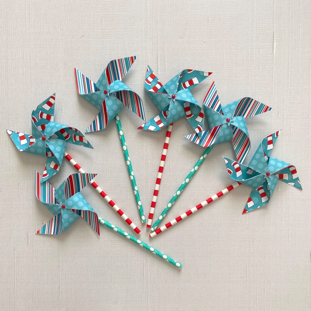 Red and White Hat Spinning Pinwheels | Spinning Paper Pinwheels for ...
