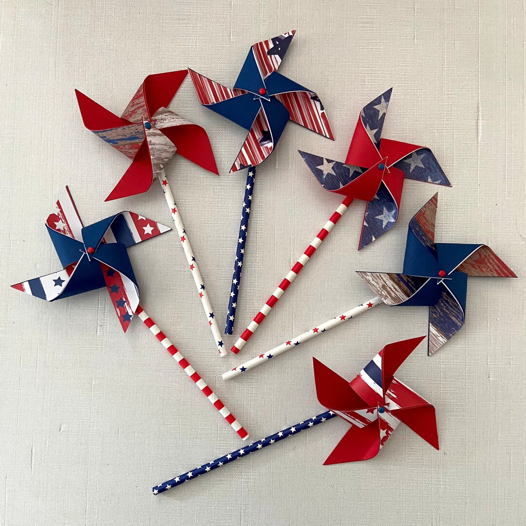USA Patriotic Spinning Pinwheels for 4th of July or Veteran’s Day or ...