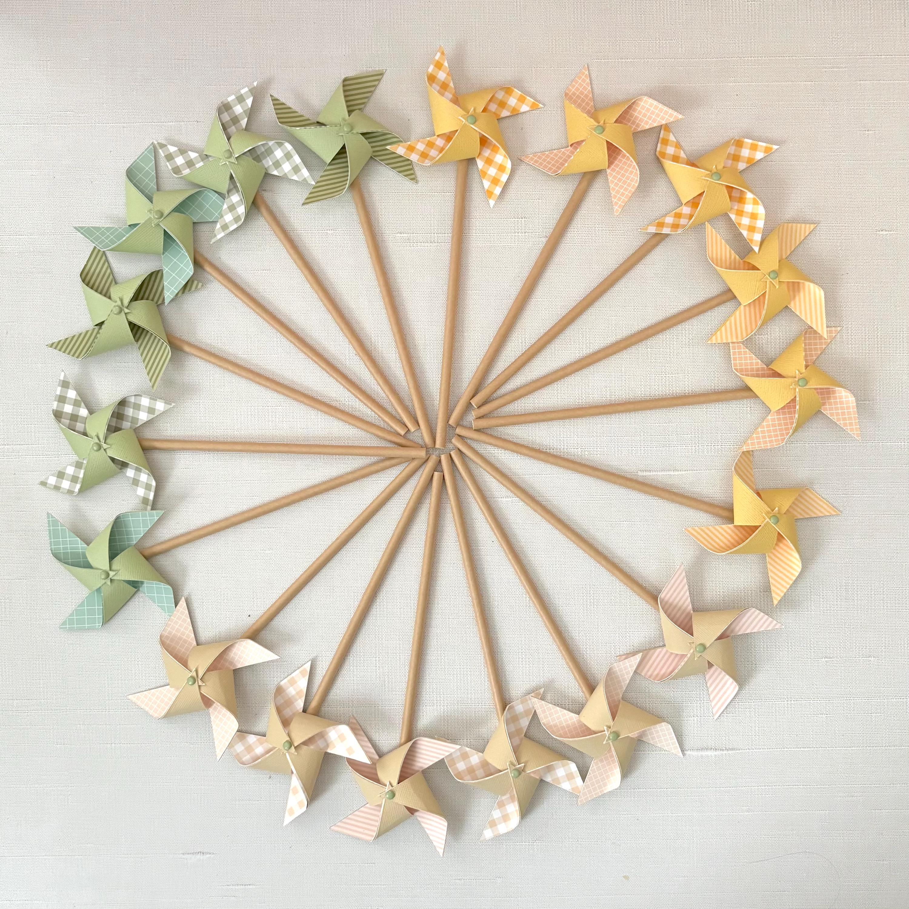 Mini Spinning Pinwheels in Neutral Colors: Earthy Palette Baby Shower ...