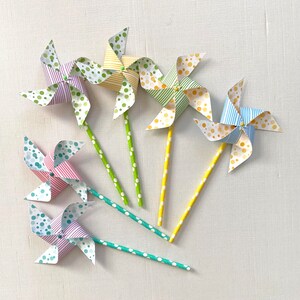 Bubbles and Stripes Colorful Pinwheels Easter Pinwheels - Etsy