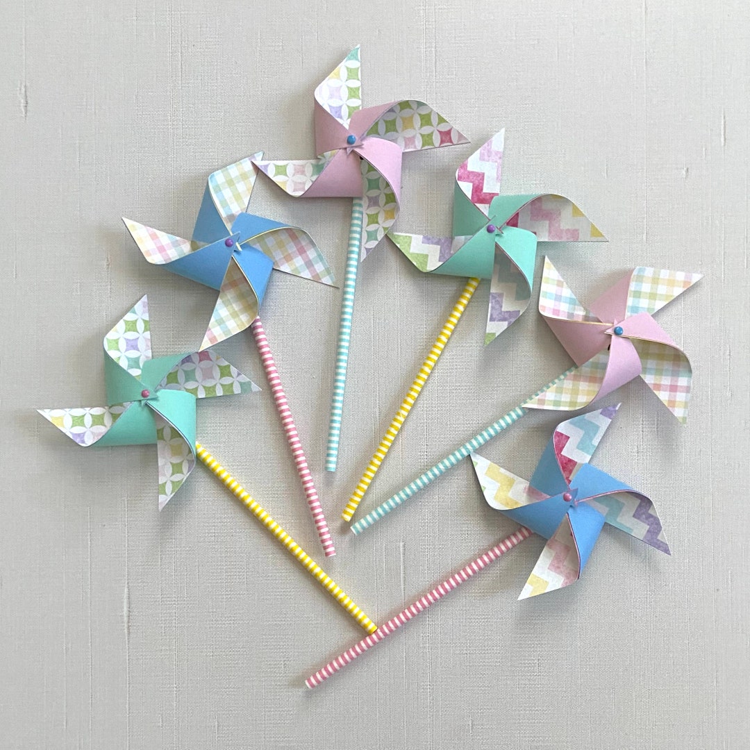 Paper Pinwheels | Pastel Patterns | First Birthday | Baby Shower ...