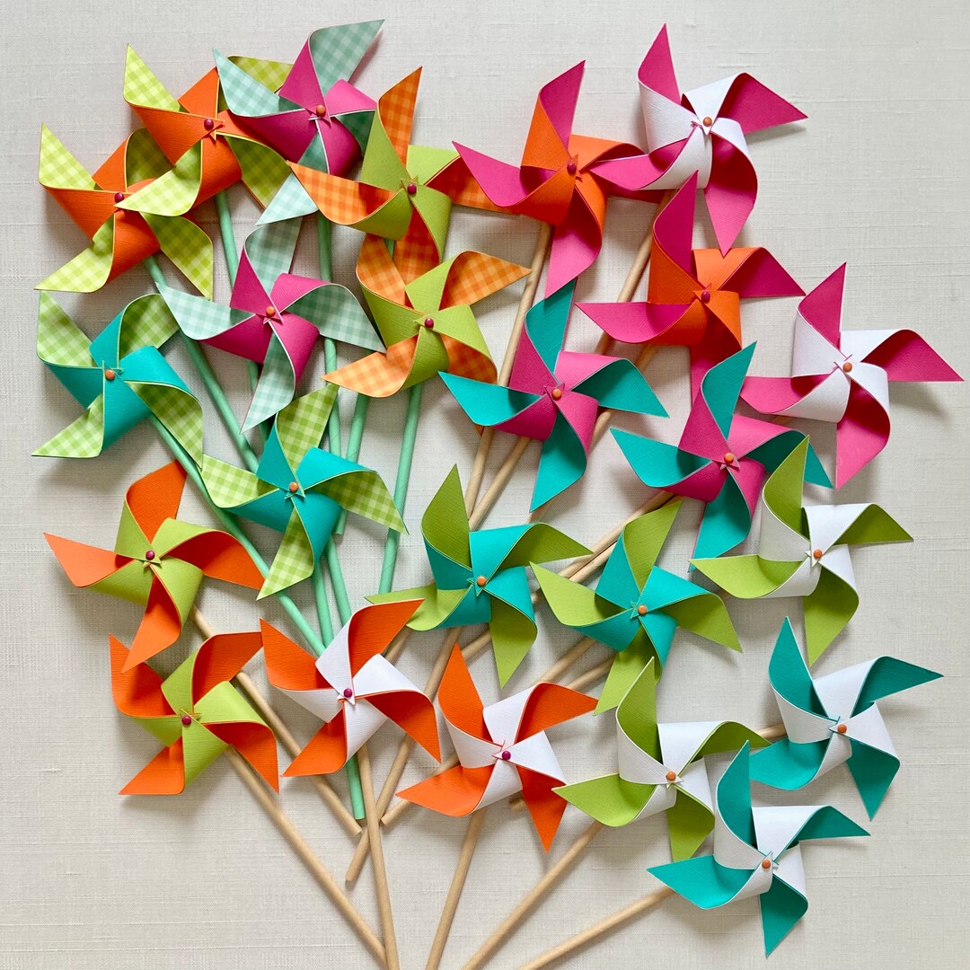 Bright Colors Pinwheels - Etsy