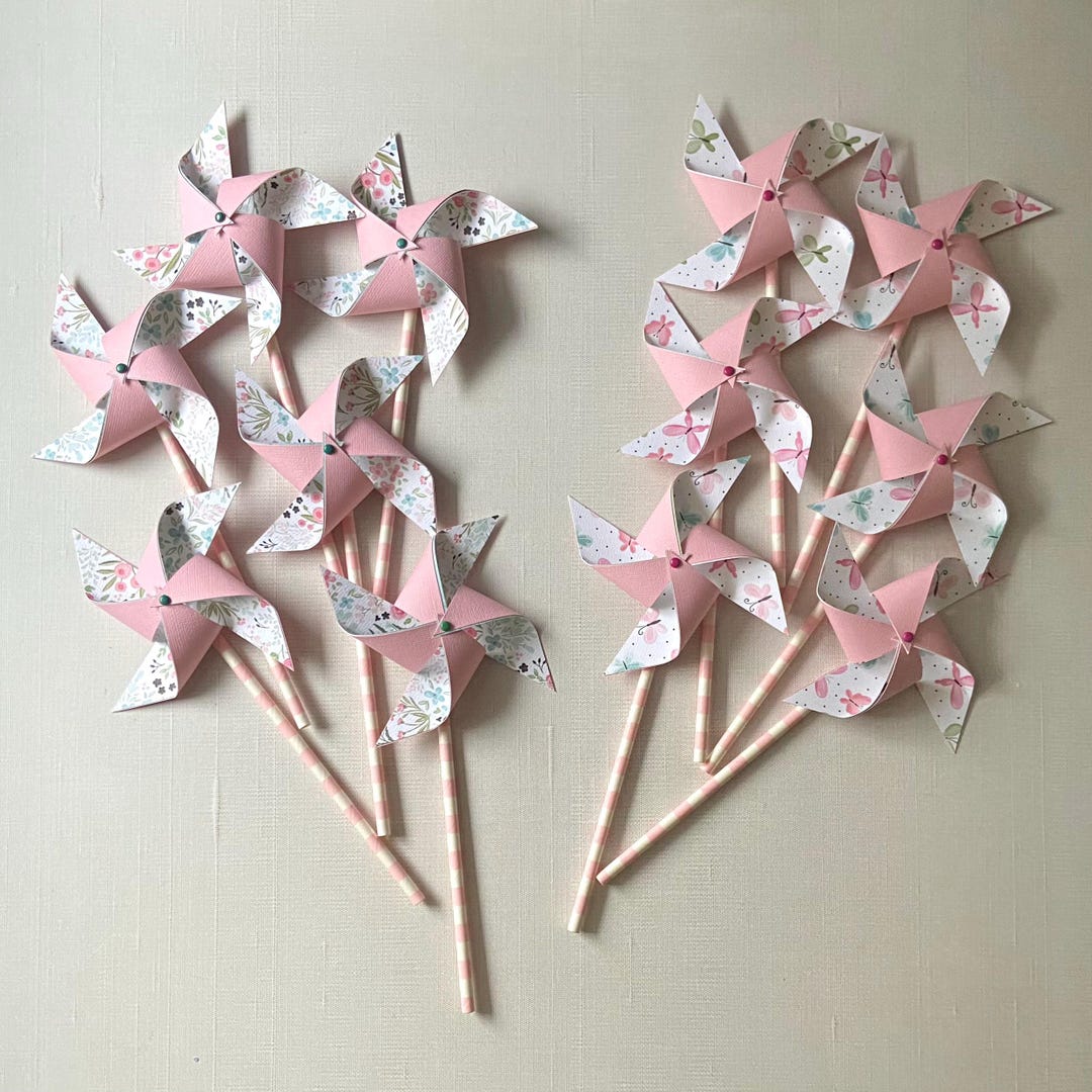 Watercolor Butterflies and Florals Paper Pinwheels | Breast Cancer ...